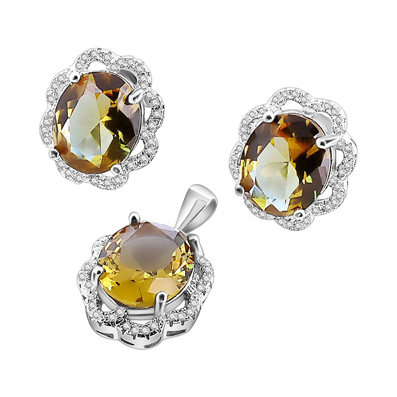 Juego de Plata con Circonia y Zultanita | Plata 925 | Plarte